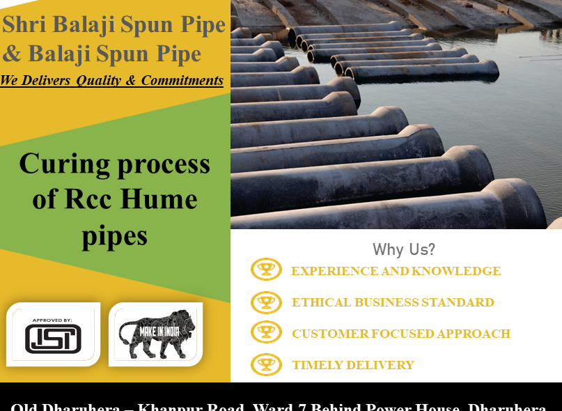 Curing process of rcc hume pipes - Shri Balaji Spun Pipes