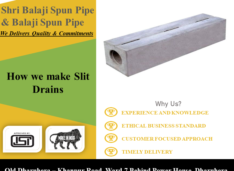 How we make Slit Drains - Shri Balaji Spun Pipes