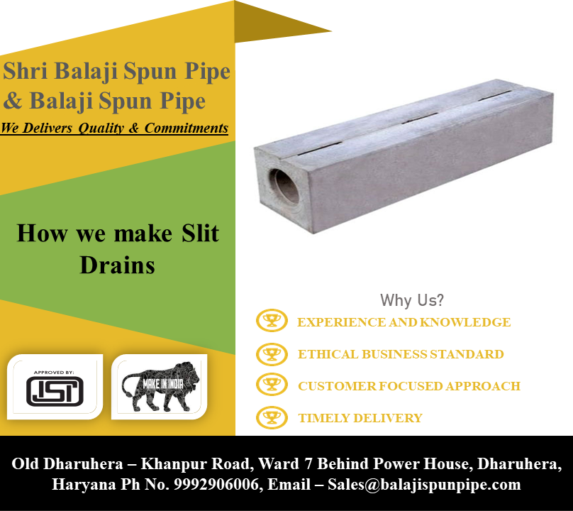 How we make Slit Drains - Shri Balaji Spun Pipes