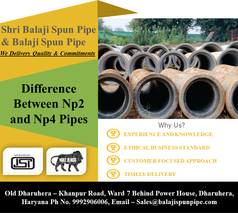 Difference Between Np2 and Np4 Pipes - Shri Balaji Spun Pipes
